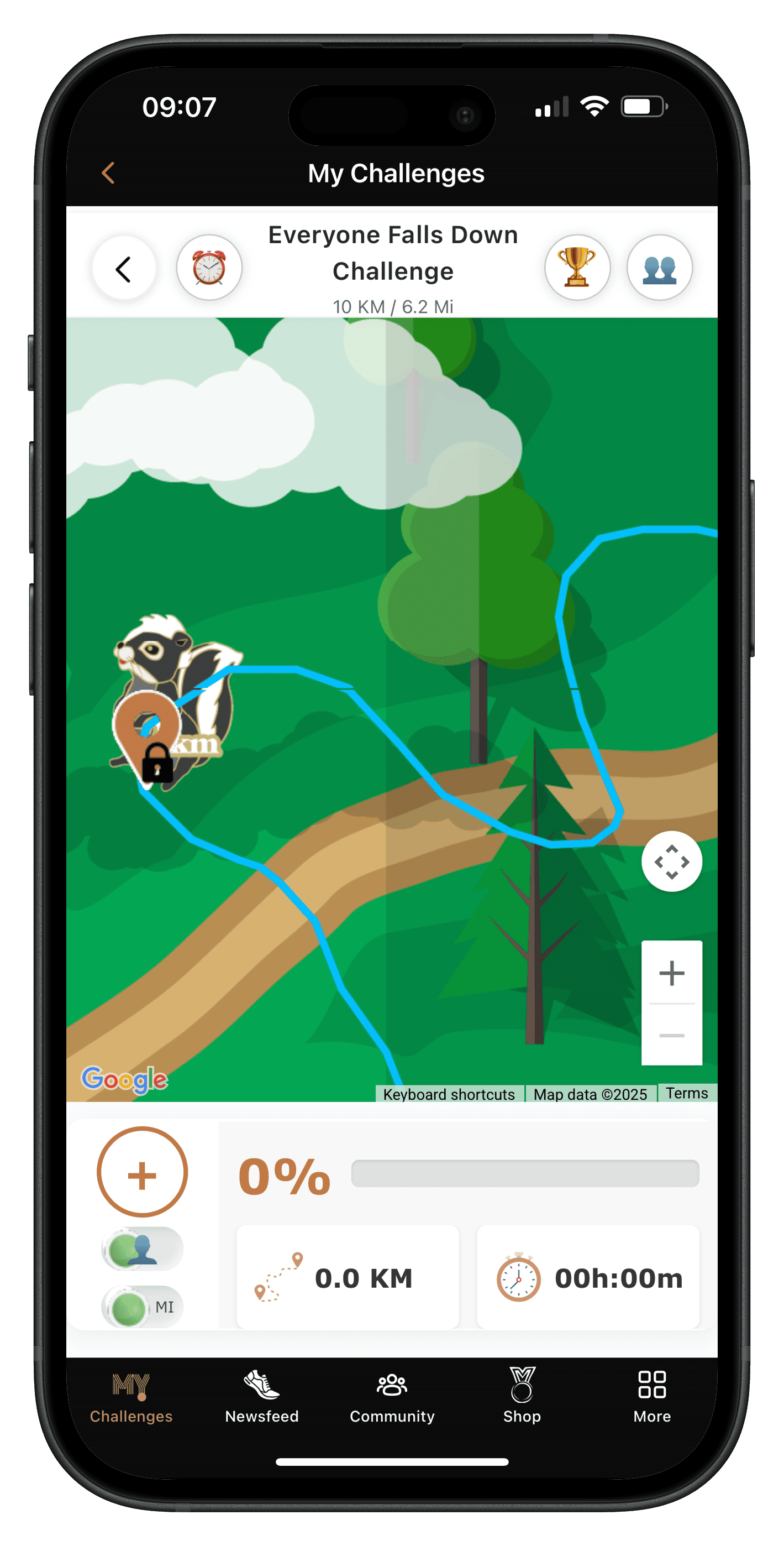 Everyone Falls Down Virtual Challenge | MedalMad Challenges